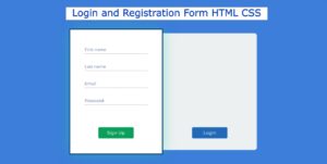 Registration Form Using Html And Css