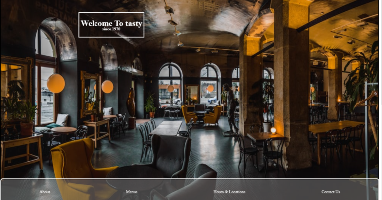 Restaurant Website Using HTML and CSS
