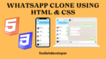 Whatsapp Clone Using HTML and CSS