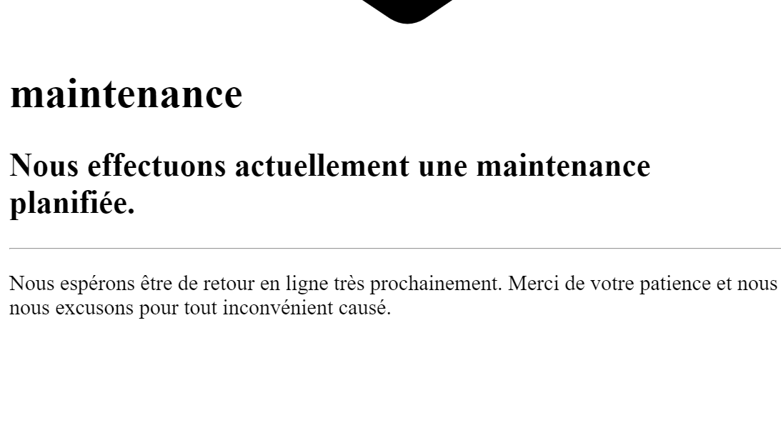 Maintenance Page Using HTML and CSS