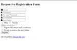 Registration Form Using HTML and CSS
