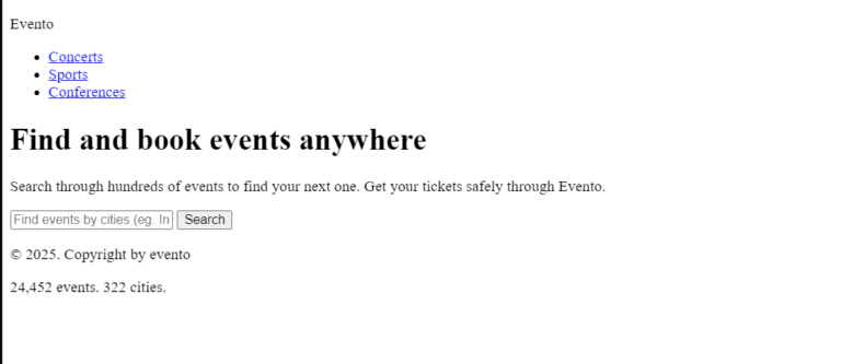 Welcome page using Html and Css